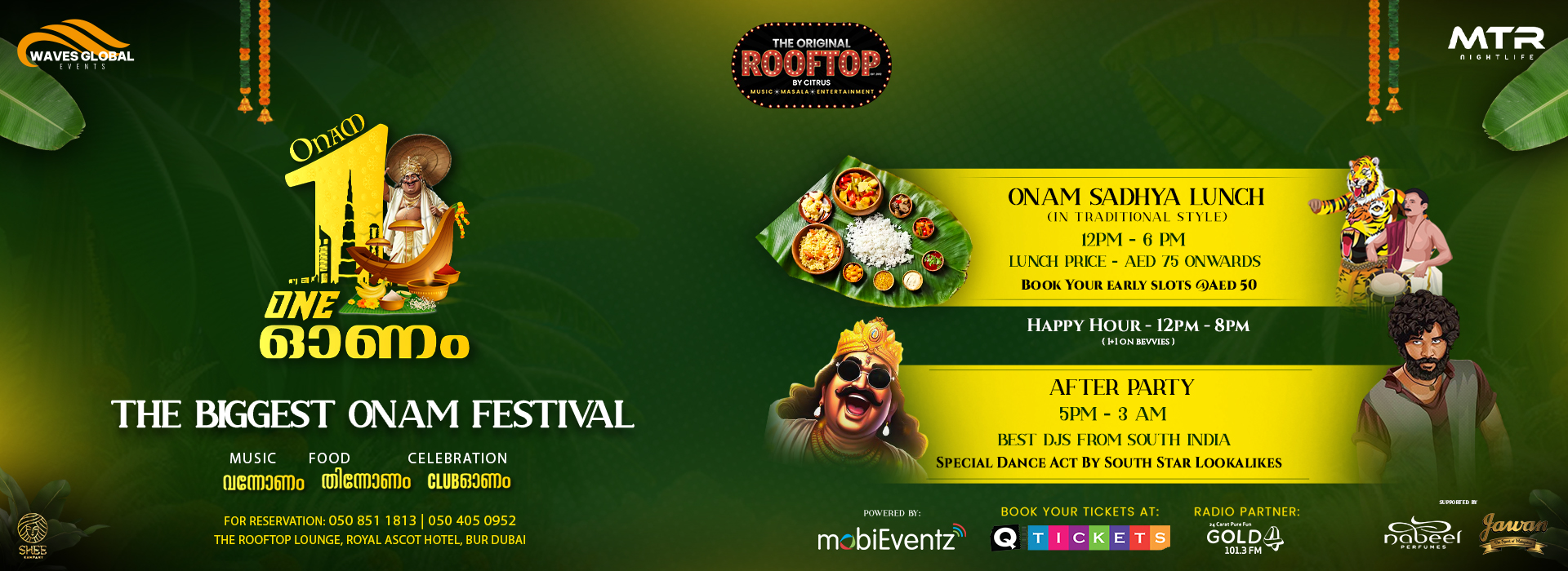 One Onam 2025 – Onam Sadhya Lunch & After Party in Dubai